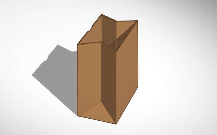 3D design paper bag - Tinkercad