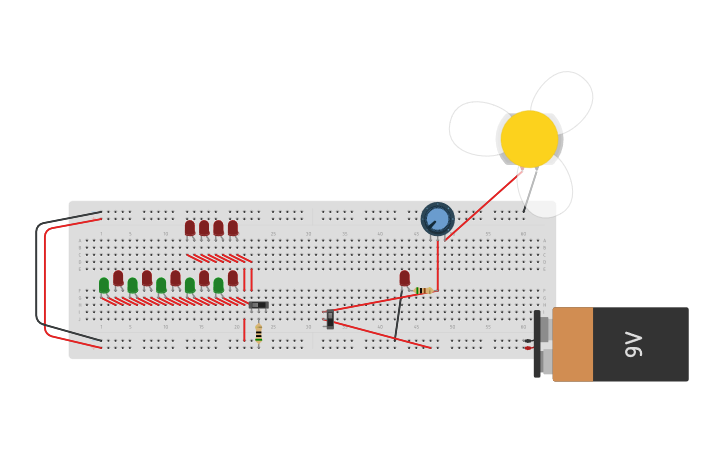 Circuit design LED_light_test | Tinkercad