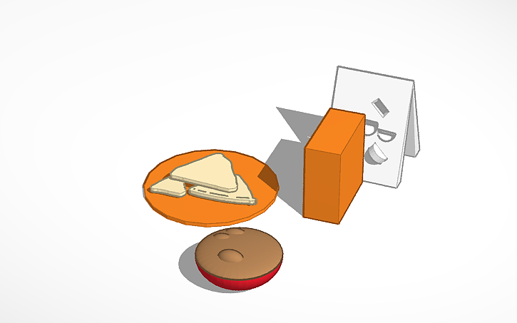 3D design beans, cheese, and toastadas - Tinkercad
