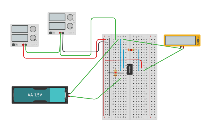 Circuit design AMPLIFICADOR INVERSOR 2 - Tinkercad