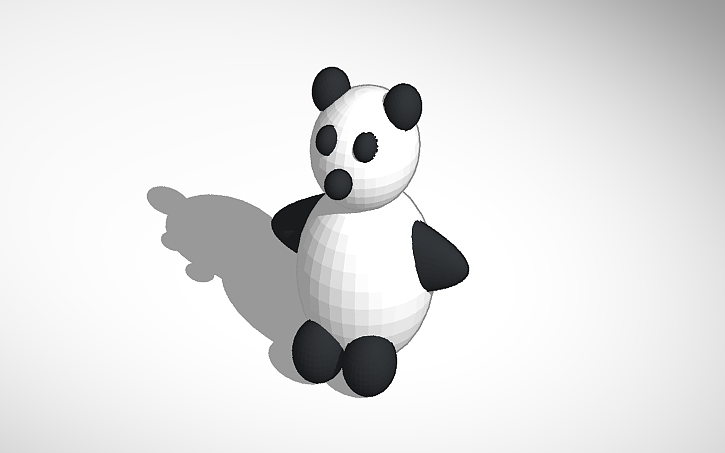 3D design panda | Tinkercad
