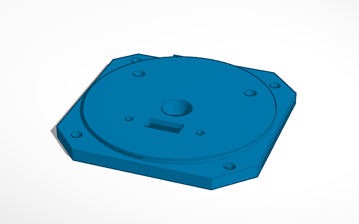 3D design 80mm plate w USB and Ram mount - Tinkercad