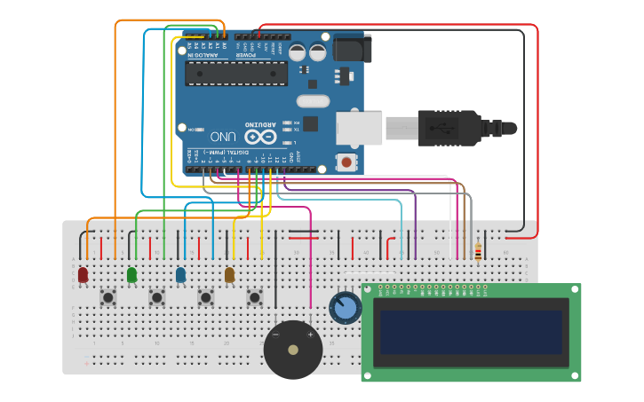 Circuit design GENIUS COMPLEXO - Tinkercad