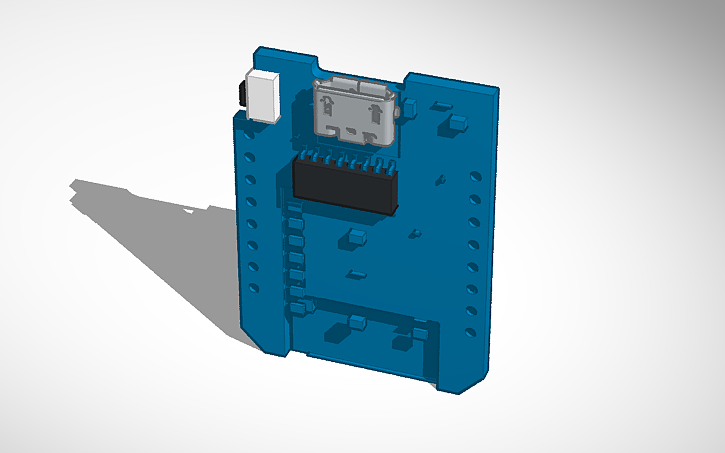 3D design Wemos D1 mini - Tinkercad
