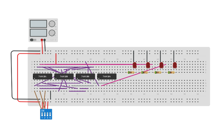 Circuit Design Decoder Tinkercad