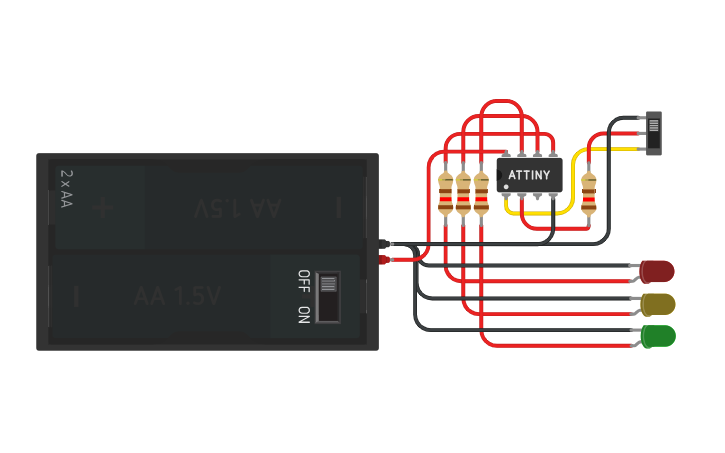 Circuit Design Attiny Traffic Light Tinkercad