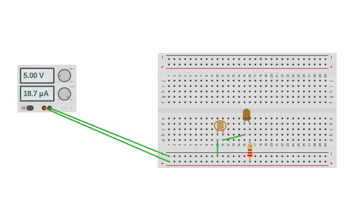 Circuit design Photoresistor assignment - Tinkercad