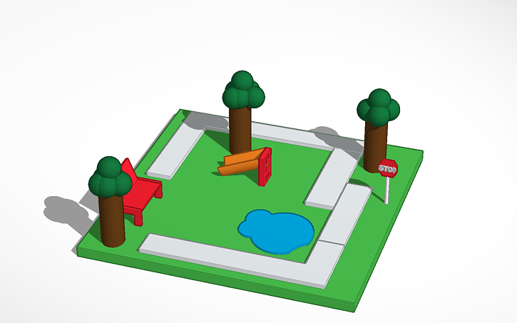 3D design Mehtan's Memorial Park - Tinkercad