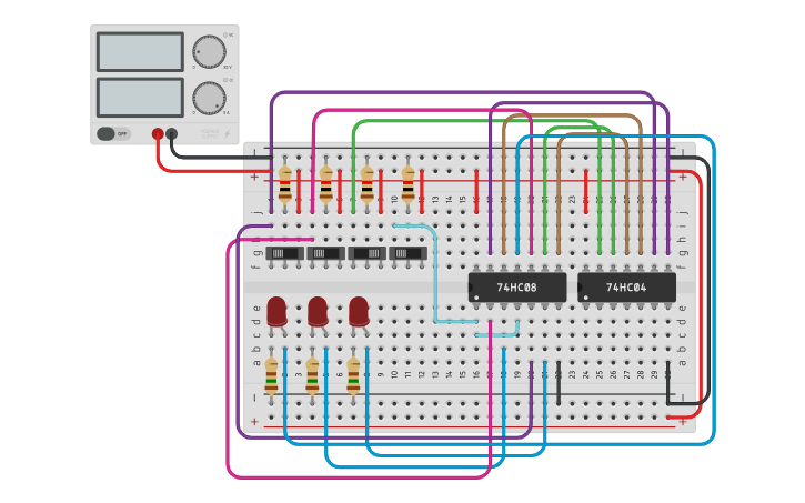 Circuit Design Projeto álgebra 1 Com Botão Tinkercad