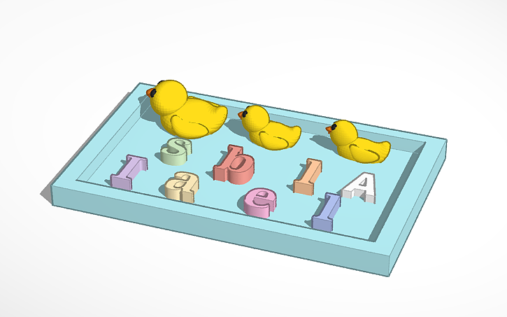 3D design Isabella Name Tag | Tinkercad