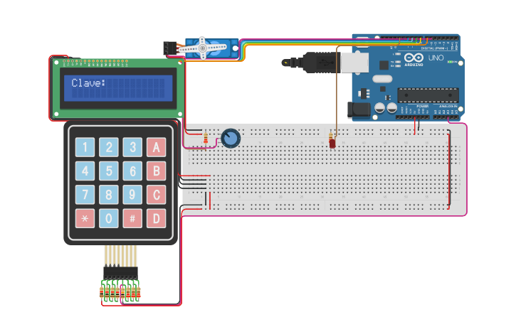 Circuit design Cerradura de puerta - Tinkercad