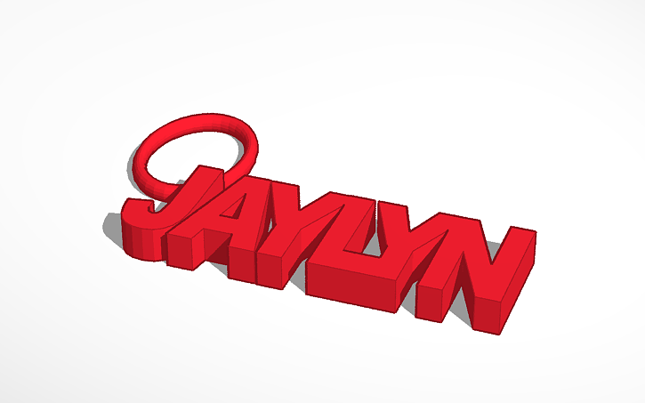 3D design 4C Jaylyn Name Tag - Tinkercad