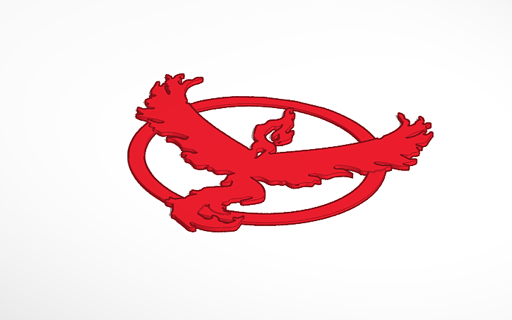 3D design pokemon logo rood | Tinkercad