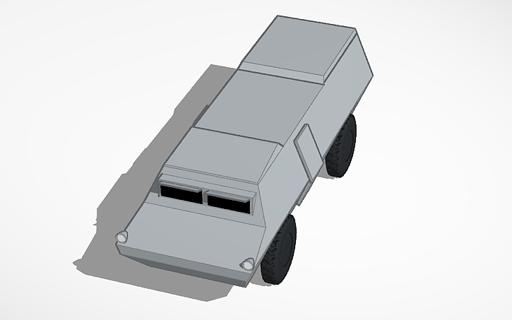 3D design APC Armored Vehicle - Tinkercad