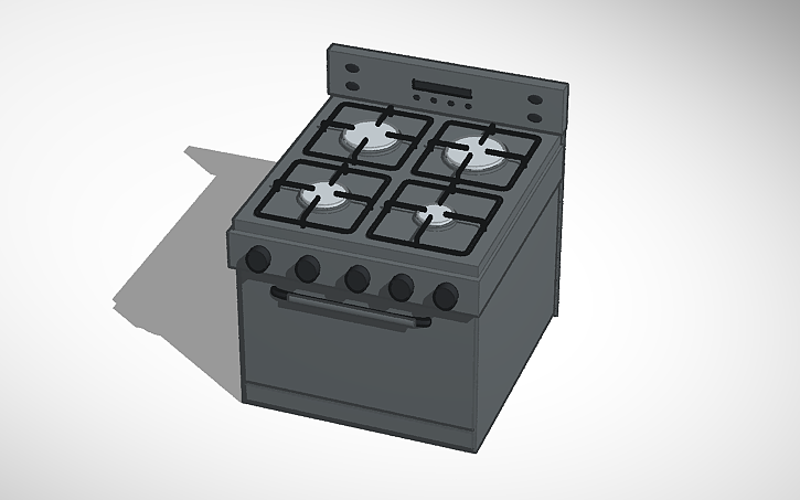 3D design stove/oven - Tinkercad