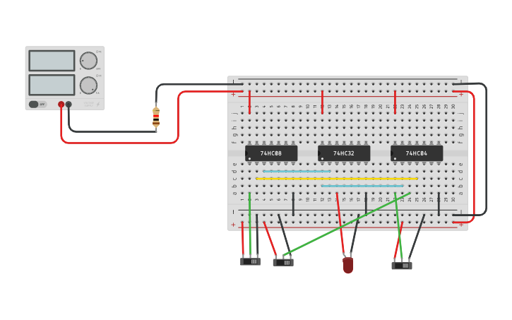 Circuit design 20CE057 : 3 Variable K map | Tinkercad