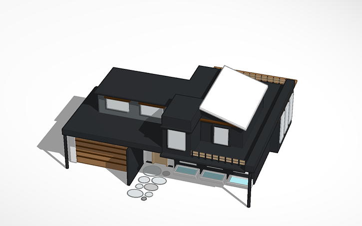 3D design Modern house - Tinkercad