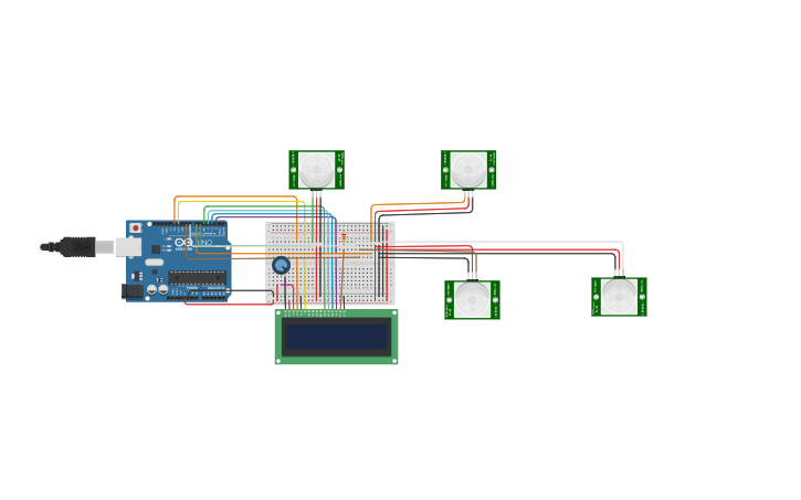 Circuit design Pill Counter- BJT Team - Tinkercad