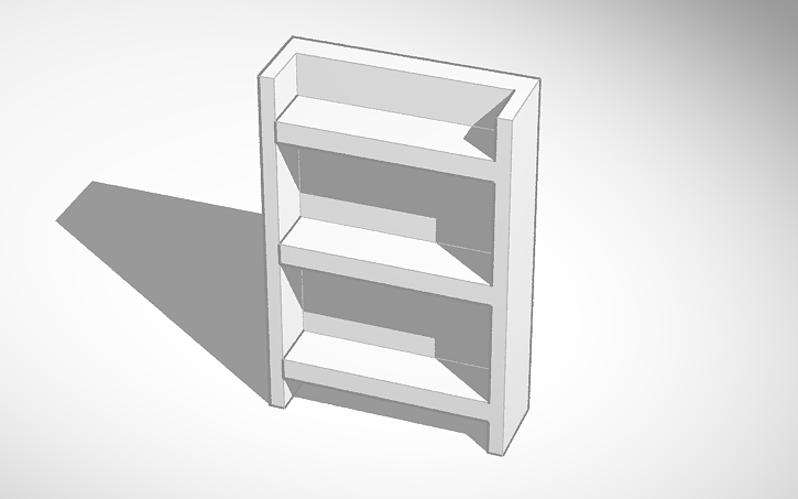 3d Design Bookshelf Tinkercad