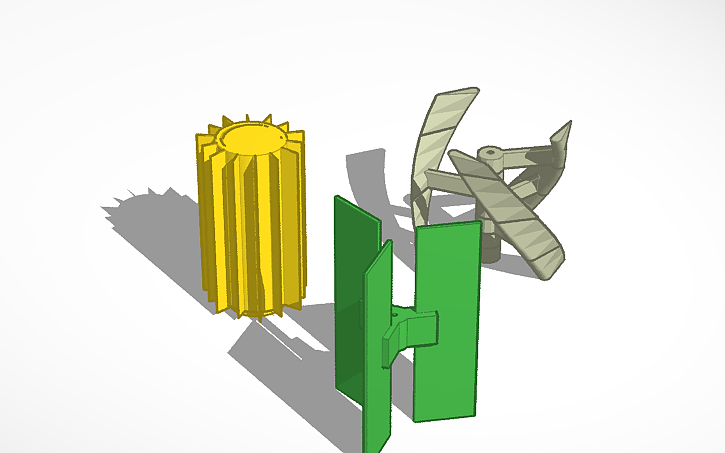 3D design Vertical axis wind turbine design - Tinkercad