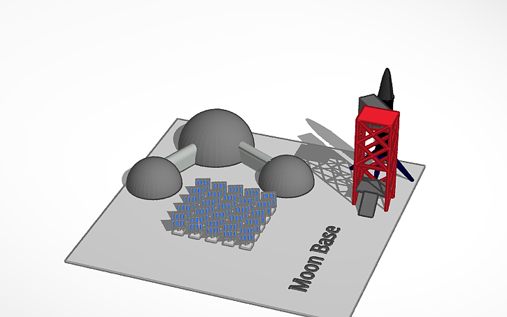 3D design Moon Base - Tinkercad