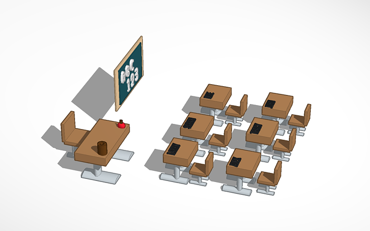 3D design make a classroom entry - Tinkercad