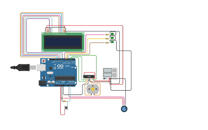 Circuit design Projeto Microcontroladores 2 | Tinkercad