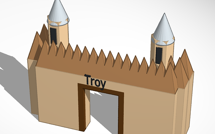 3D design troy wall | Tinkercad