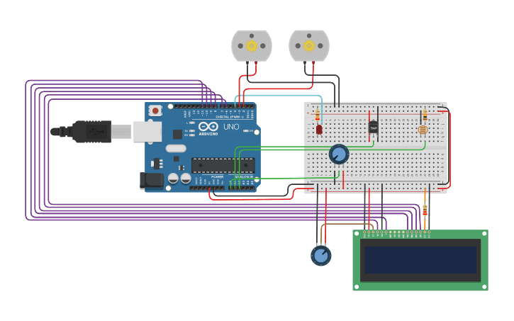 Circuit design Sistema de Riego Automático con Arduino - Tinkercad