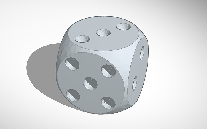 3D design dado - Tinkercad