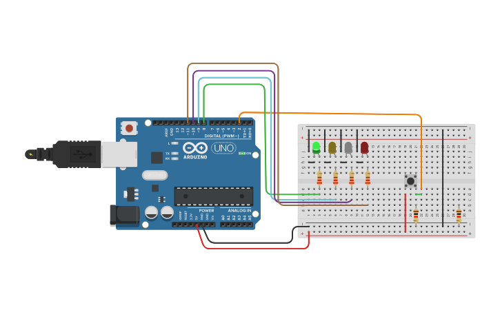 Circuit design reloj - Tinkercad