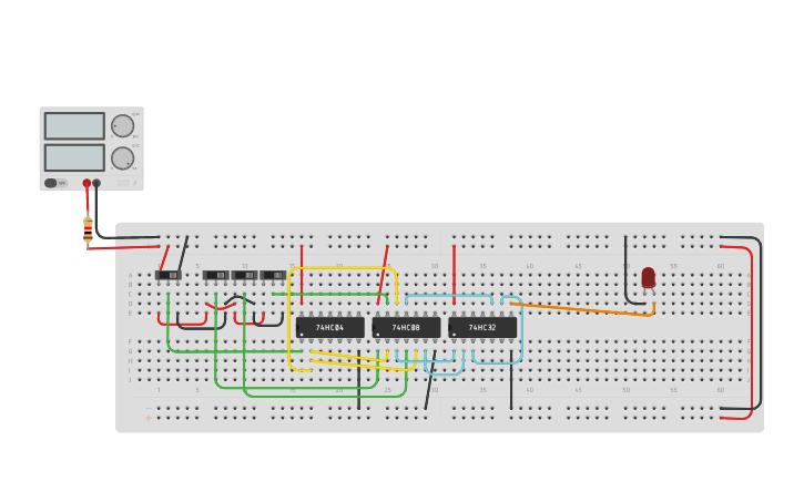 Circuit design Elevator controller - Tinkercad