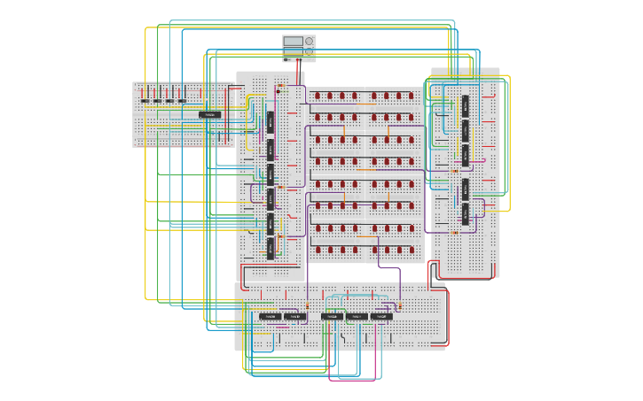 Circuit design Digit Display (8x8) - Tinkercad
