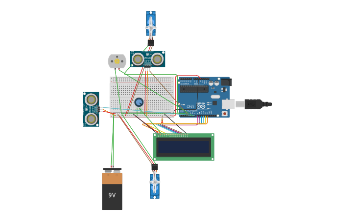 Circuit design project for microcontroller - Tinkercad