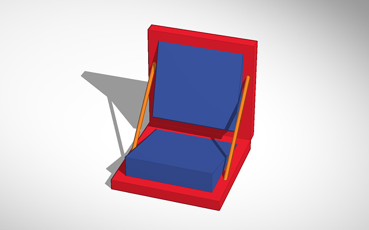 3D design flat folding seat - Tinkercad
