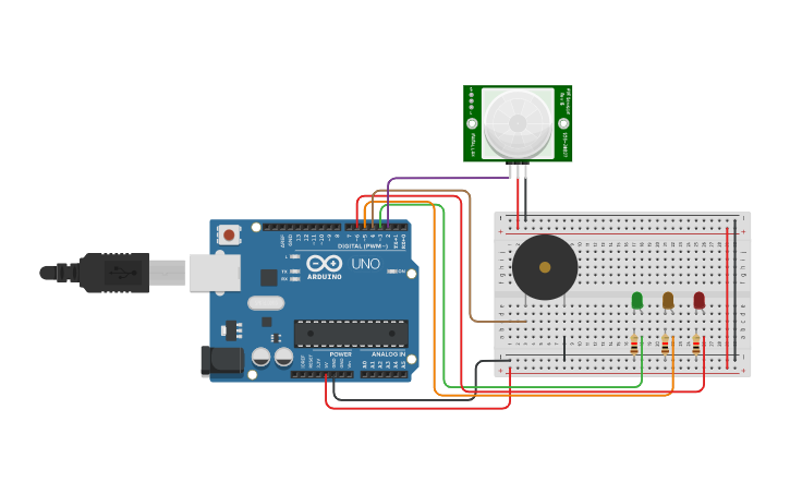 Circuit design Alarma | Tinkercad