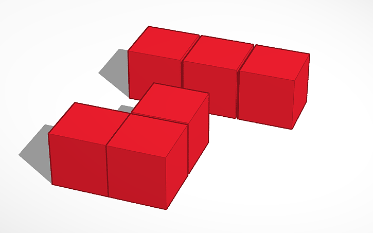 3D design 3 cube - Tinkercad