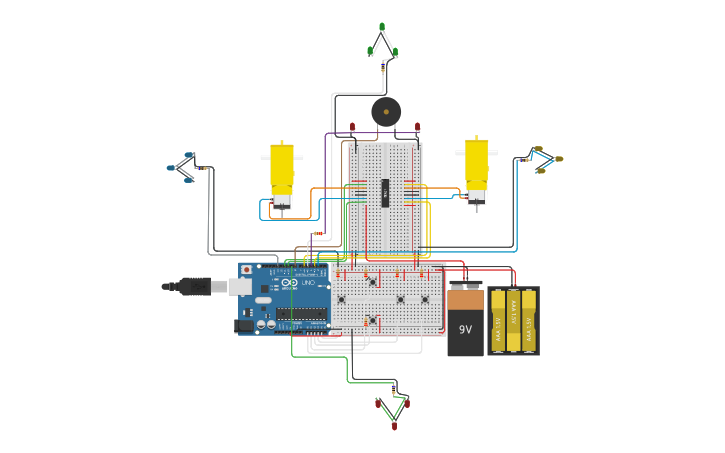 Circuit design CARRO | Tinkercad