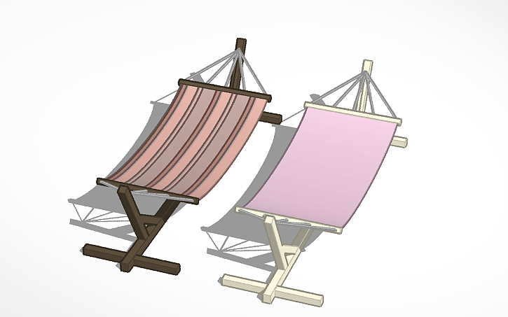 3D design hammock with stand - Tinkercad