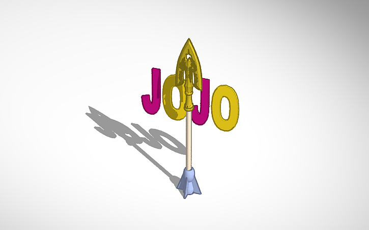 3D design Original JoJo Stand Arrow( Made it longer ) :-) - Tinkercad