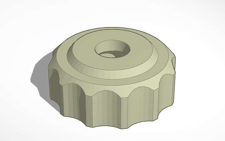 3D design knob m6 - Tinkercad