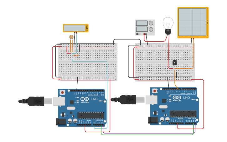 Circuit Design Illumination Control System Using I2c Tinkercad