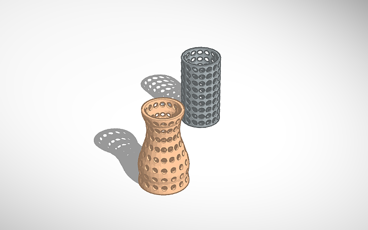 3d Design ваза с дырками Tinkercad