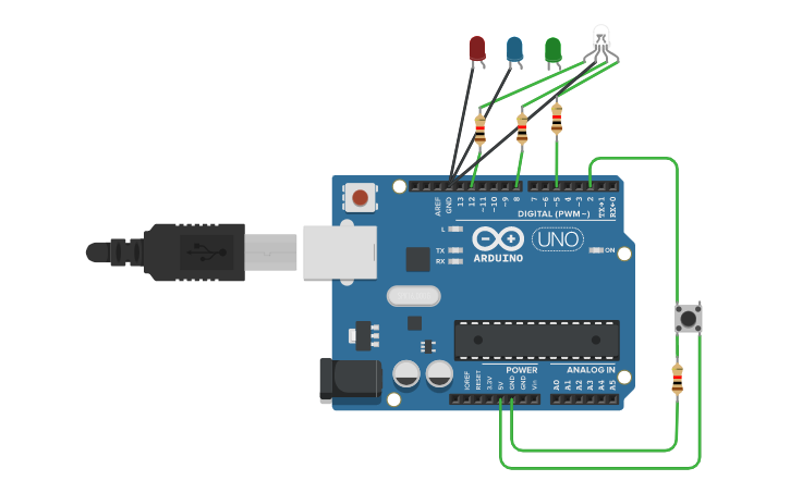 Circuit design EJERCICIO 3 ARDUINO PEREZ MAXIMO - Tinkercad