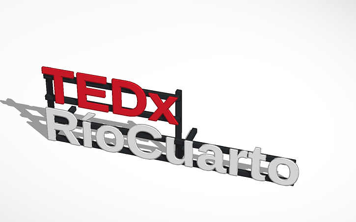 3D design TEDx Letter stand for Stage - Tinkercad