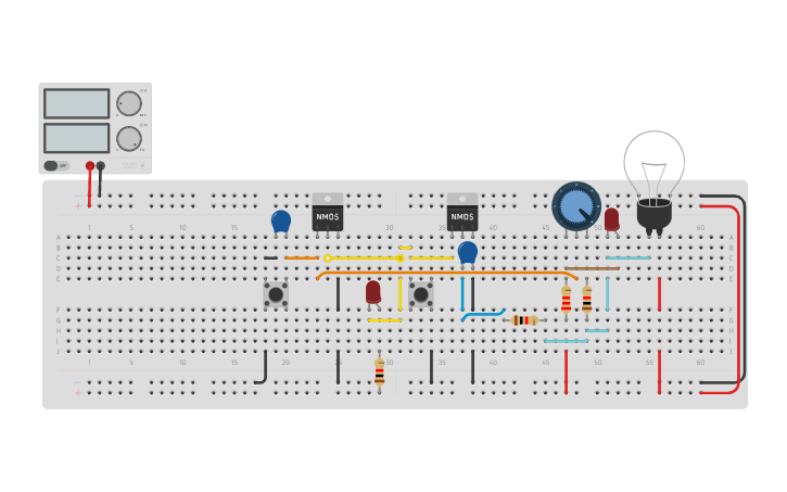 Circuit Design On Off Nmos Tinkercad