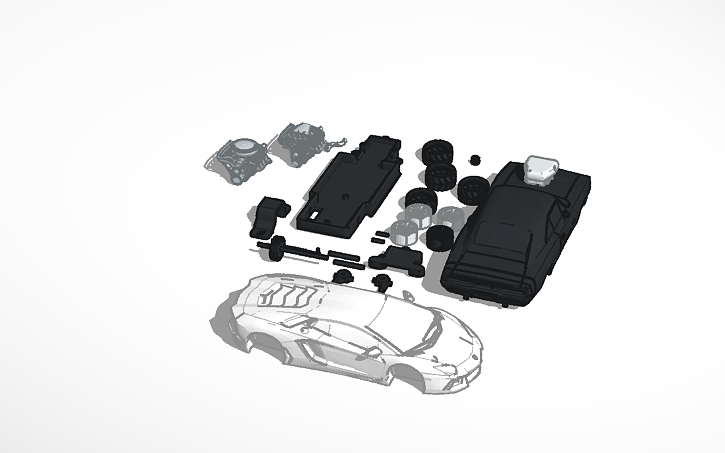 3D design rc car - Tinkercad