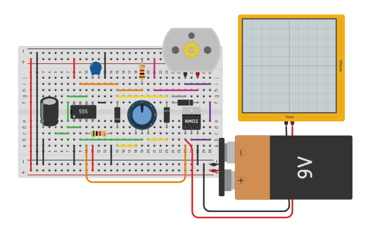 Circuit Design Pwm With 555 And Nmos Transestor Tinkercad