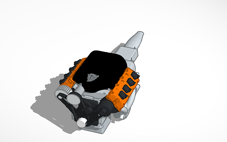 3D design Hellcat motor - Tinkercad
