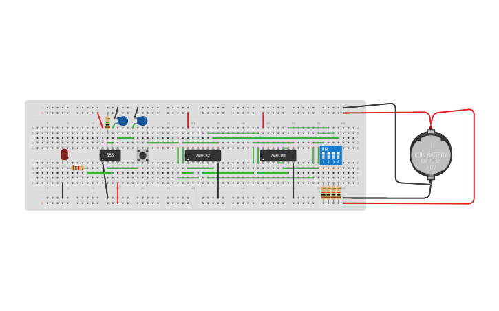 Circuit design Digital Lock - Tinkercad